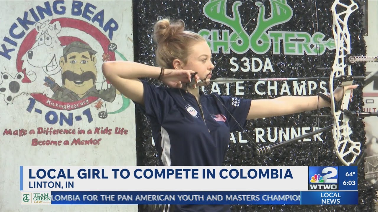 Local girl asked to represent the USA Archery team in Columbia - YouTube