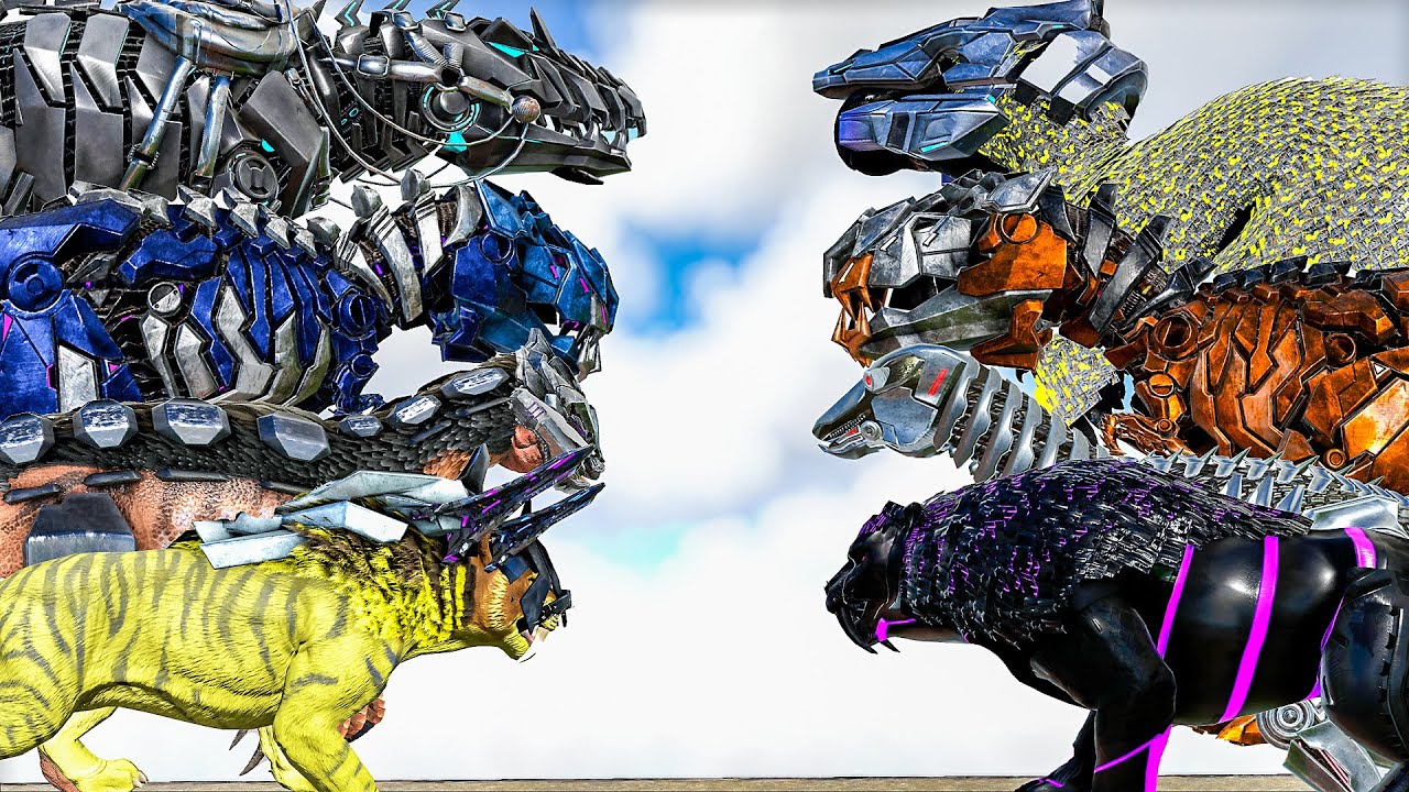 Tek Creatures VS Bionic & Mecha Creatures | ARK Mod Battle Ep.155 - YouTube