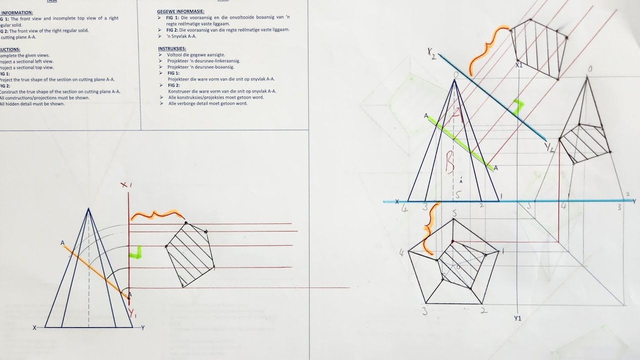 Solid Geometry - Sectional Left View and Projecting a True Shape - HSE ...