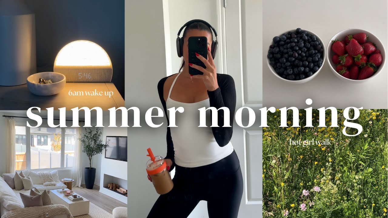 6am summer morning routine | realistic morning in my life & my DAILY ...