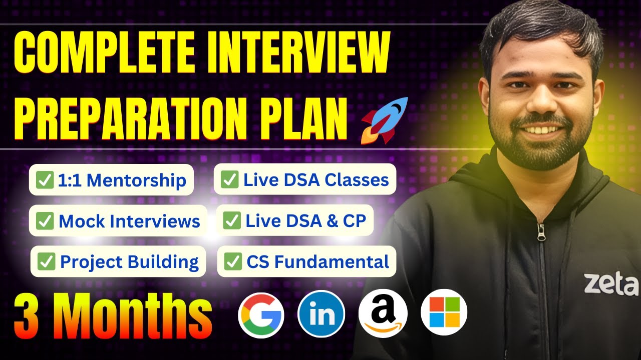 🚀 Complete Interview Preparation Plan for Next 3 Months | coding75 Pro | Mentorship & Live ...