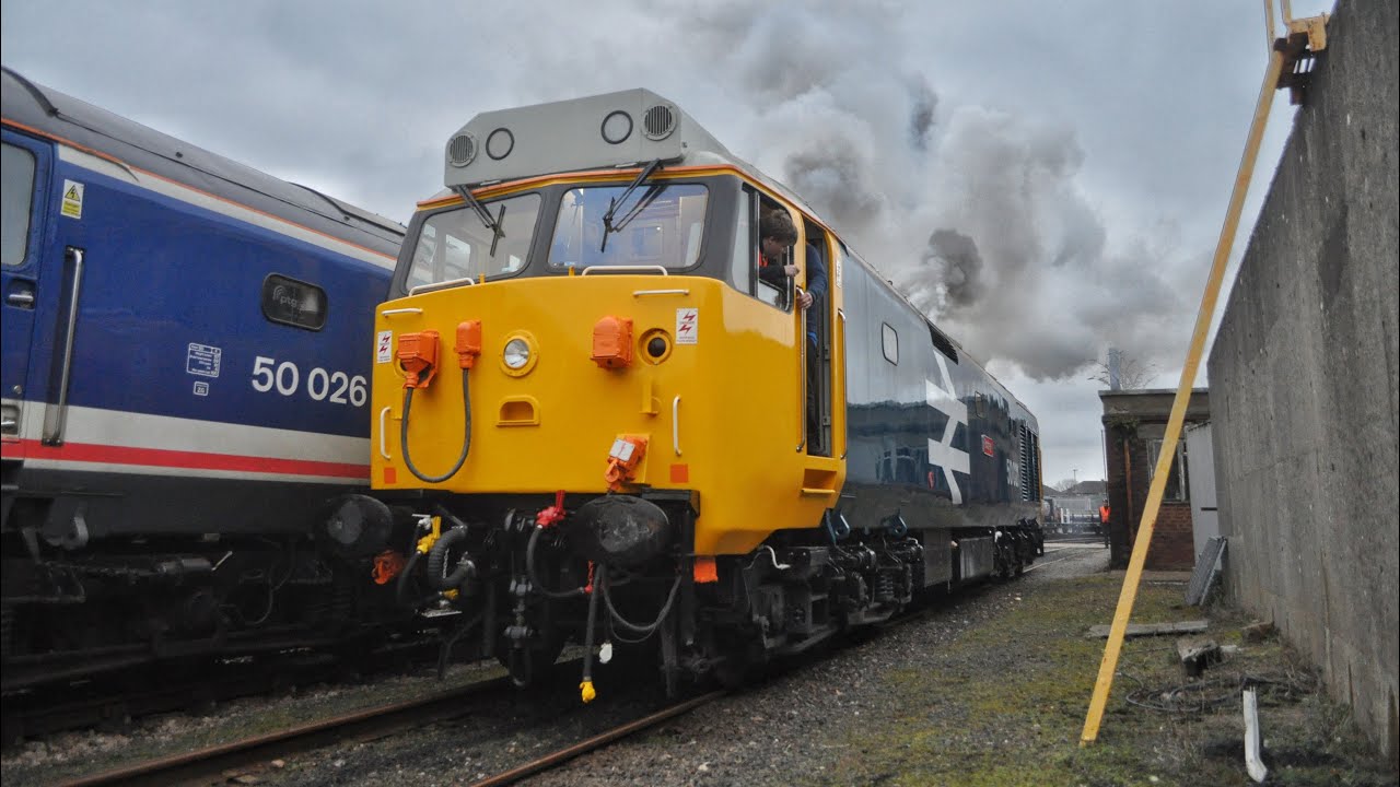 Class 50021 “Rodney” start up 12/02/23 - YouTube