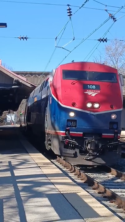 Amtrak P42DC #108 (Phase VI 50th Anniversary Unit) leads The Pennsylvanian [#42] to New York, NY ...