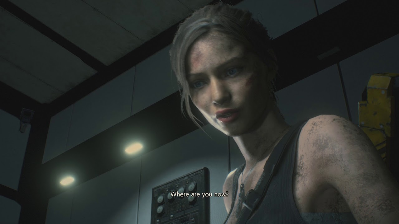 Resident Evil 2 remake all scenes - Claire talks to Leon on the monitor ...