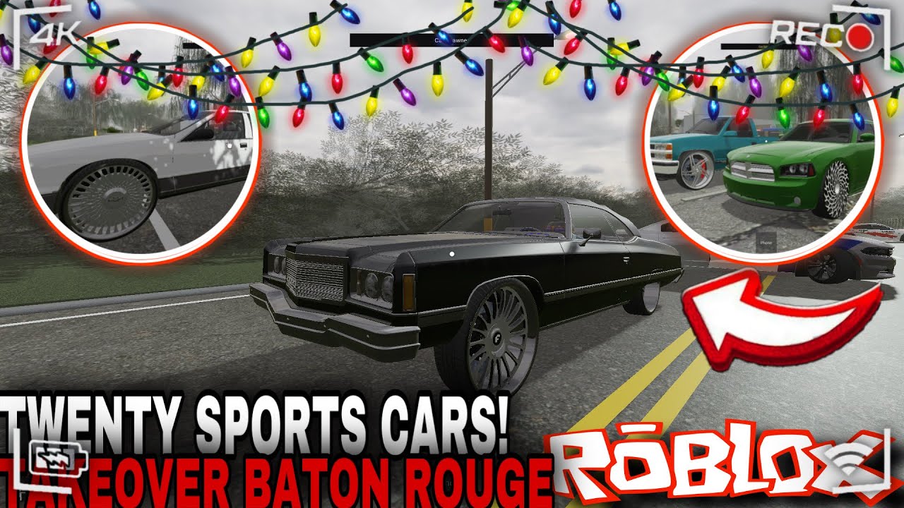 ROBLOX- TWENTY SPORTS CARS TAKEOVER BATON ROUGE BETA STREETS! - YouTube