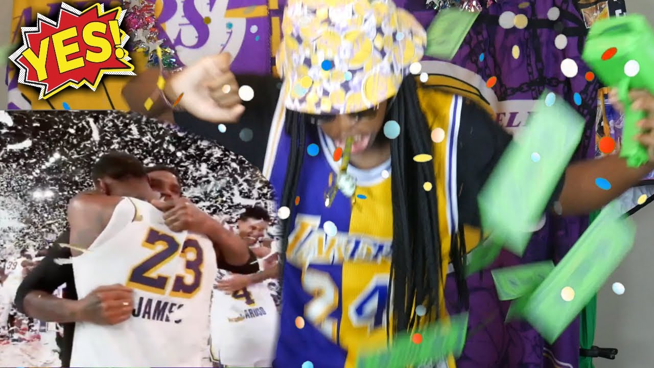 LAKERS FAN CELEBRATION! WE WON THE CHAMPIONSHIP!!! HATERS MAD!!! LAKER ...