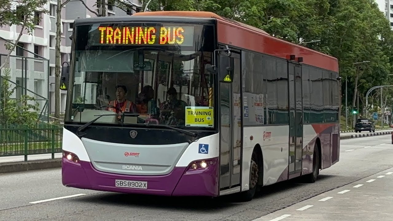 SMRT Scania K230UB SBS8902X Under Training duties - YouTube
