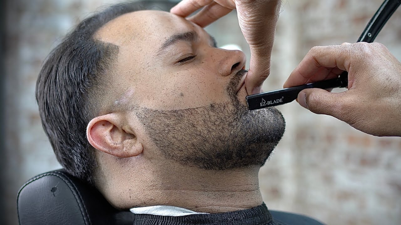 Beard Taper Fade Barber Tutorial He Looks Totally Different - YouTube