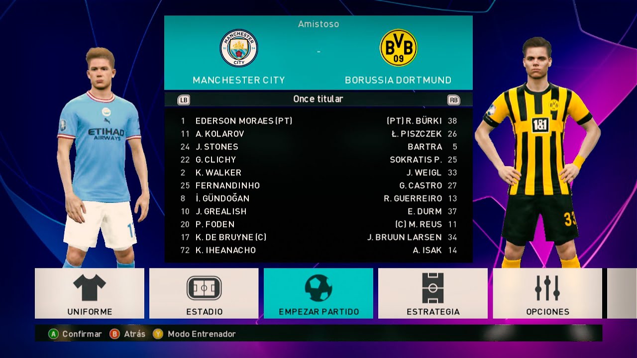 eFootball 2023 - Manchester City vs Borussia Dortmund | XBOX 360 ...