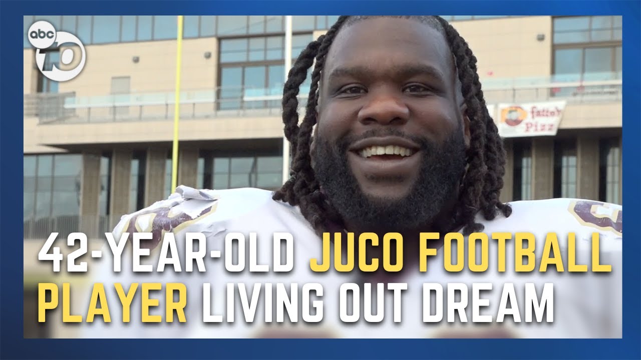 42-year-old JUCO football player living his dream - YouTube