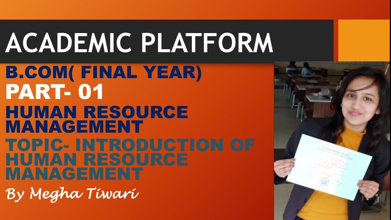 B.com-Final Year ( Human Resource Management) Part-1 - YouTube