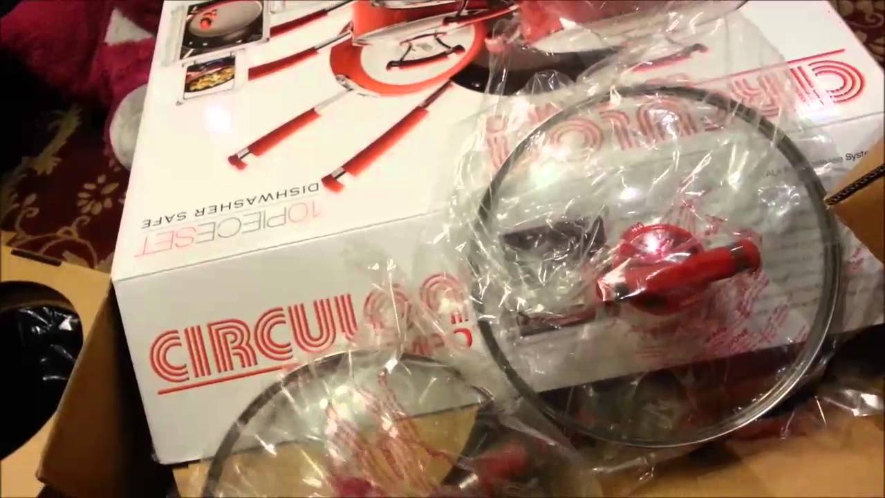 Unboxing video of Circulon Contempo Red Nonstick 10 Piece Cookware Set ...
