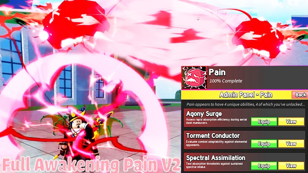 Roblox - HƯỚNG DẪN THỨC TỈNH FULL KỸ NĂNG ẨN TRÁI ÁC QUỶ PAIN V2 CHIÊU ...