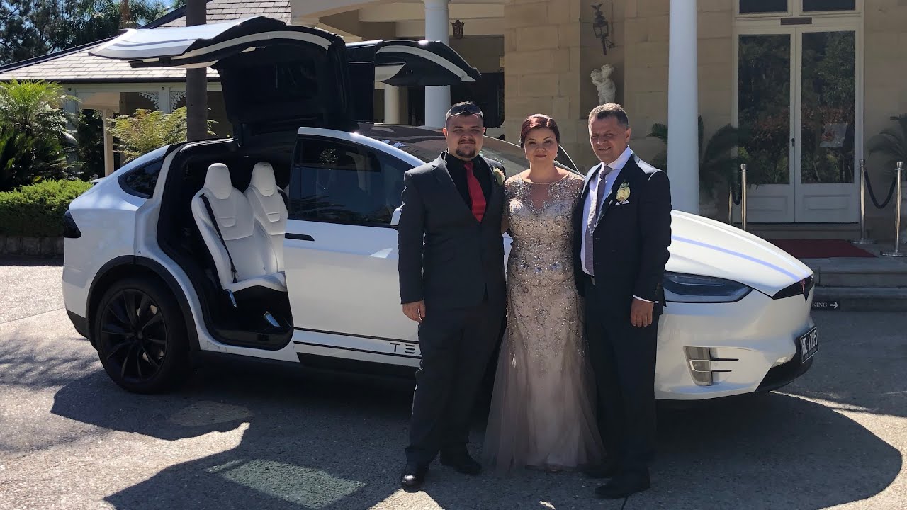 Macedonian Wedding in our Tesla Model X - YouTube