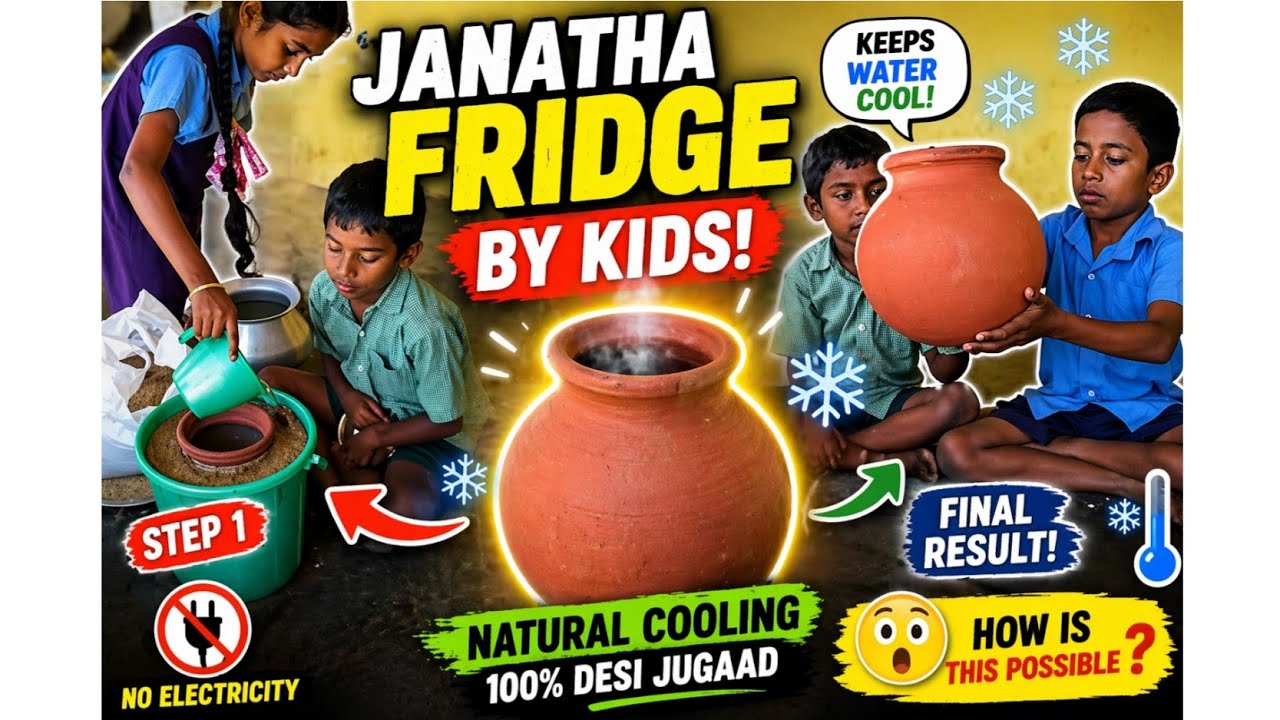 Janatha fridge making by children's||జనతా ఫ్రిడ్జ్ తయారీ విధానం||poor ...