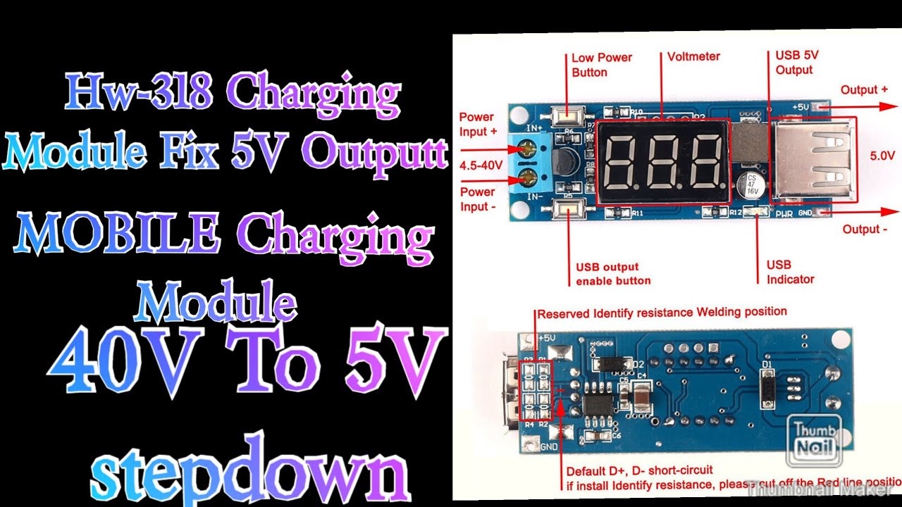 DC 40V To 5V Stepdown Module - YouTube