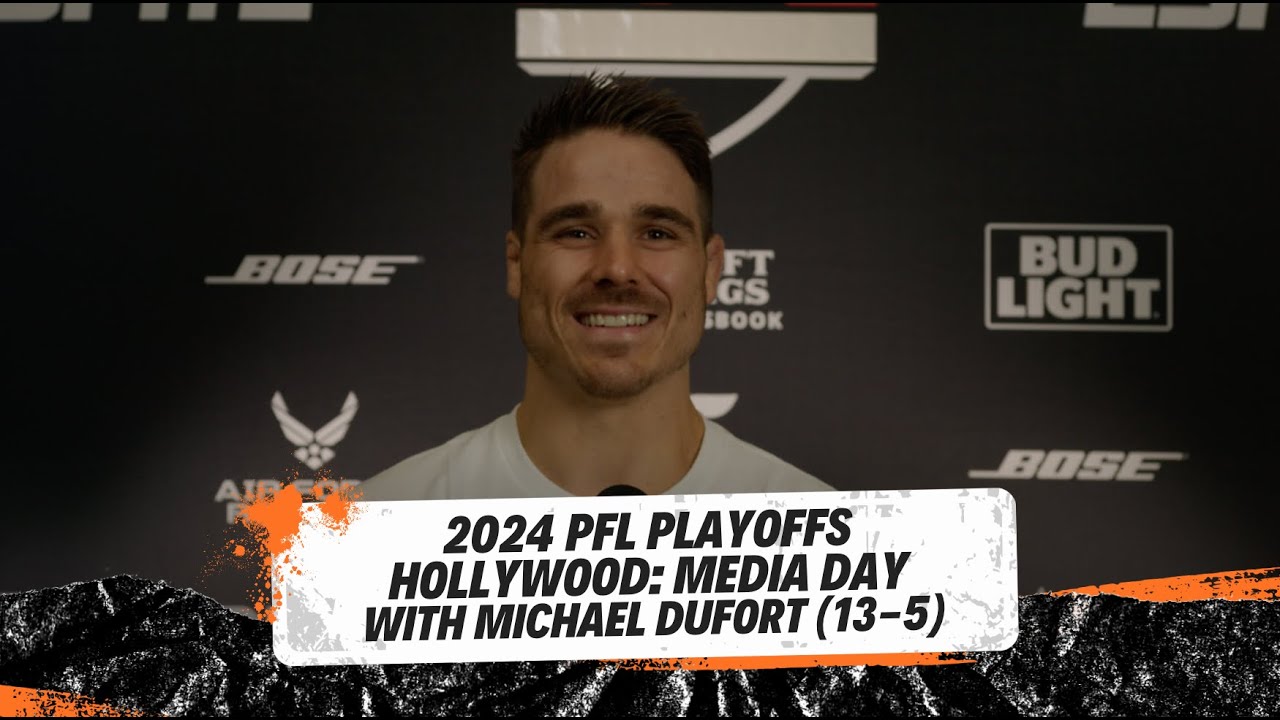 Michael Dufort 2024 PFL Playoffs Hollywood Pre-Fight Media Day ...