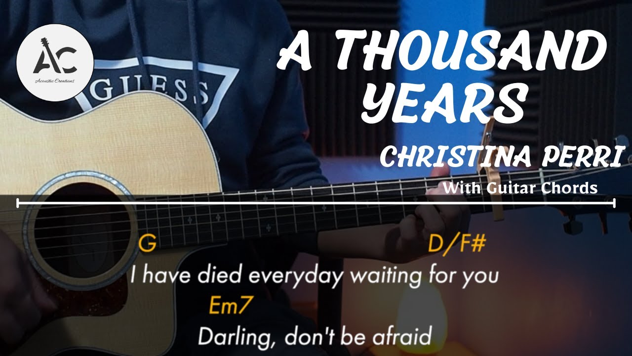 A Thousand Years - Christina Perri (Acoustic Guitar Chords) - YouTube