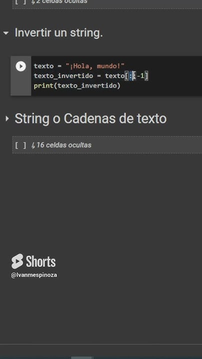 ¿Cómo invertir un string en Python de manera rápida y efectiva? - YouTube