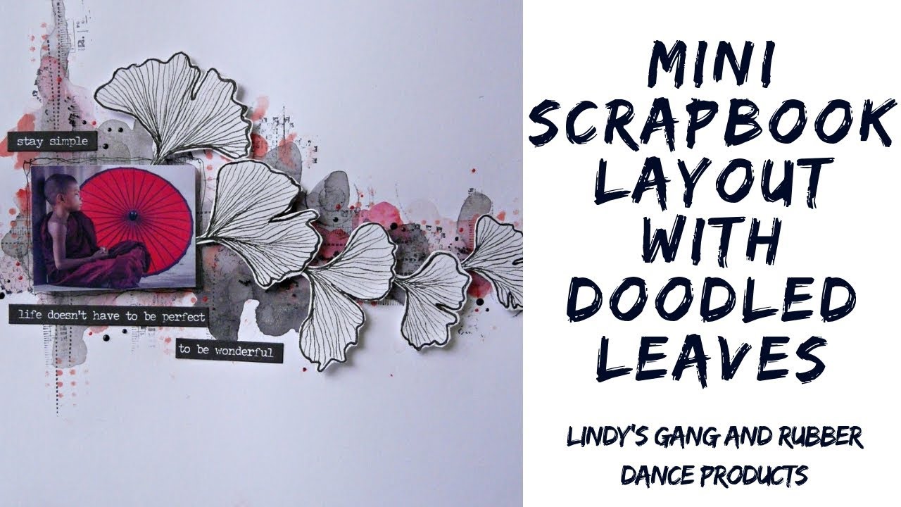 Mixed media mini layout-step by step process - YouTube