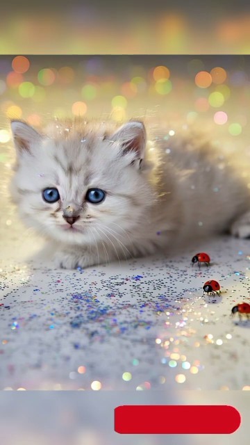 "Kitten’s Sneeze Causes GLITTER DISASTER! 🌪️ (Ladybug Reactions = Oscar ...