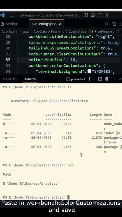 How to Change the Terminal Color in VSCode in Just 3 Steps #shorts ...