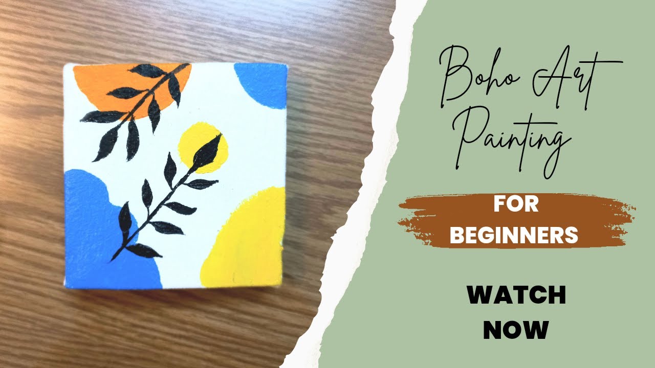 Boho Acrylic Painting | For Beginners | Easy Boho Art #art #viral - YouTube
