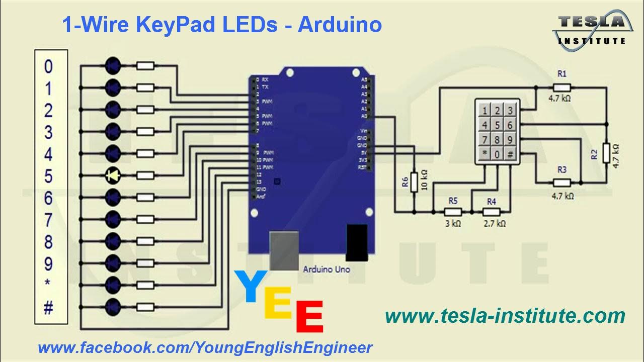 1-Wire KeyPad LEDs - Arduino - YouTube