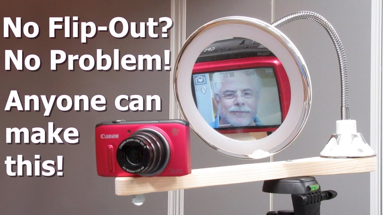 No Flip Out? No Problem! DIY Monitor using Mirror, for Vlogging, etc ...