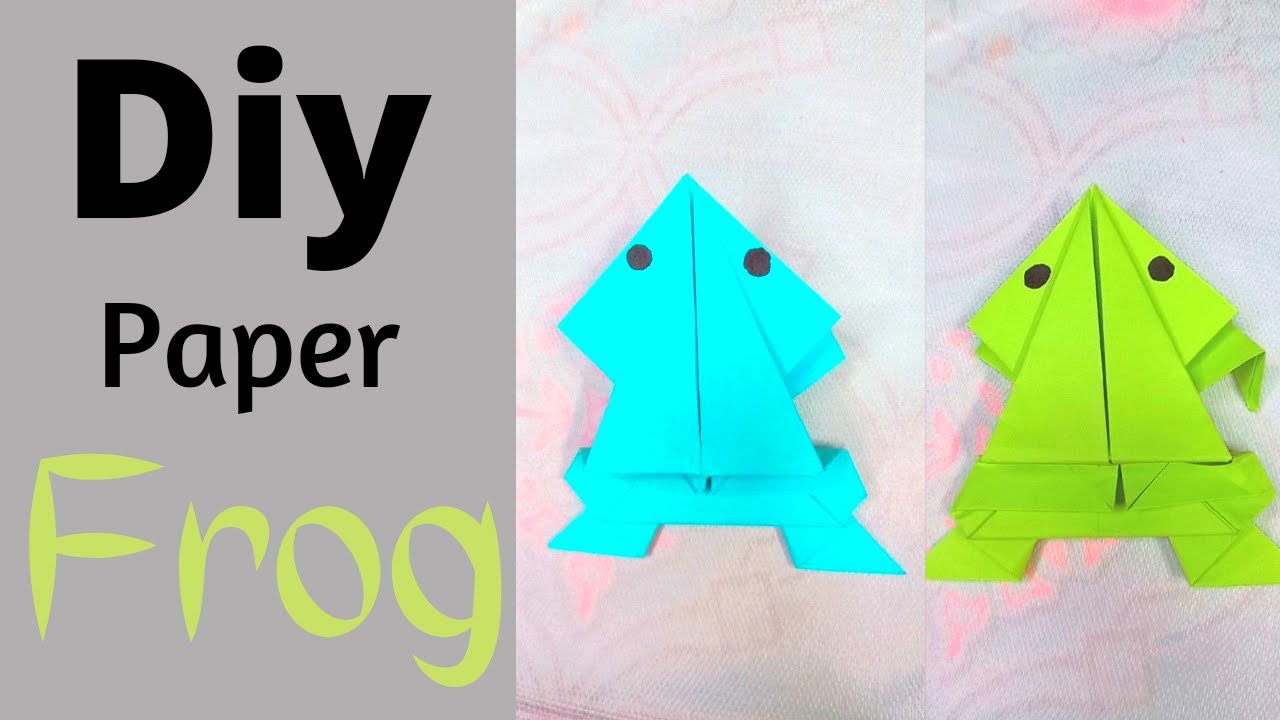 How to make a paper jumping Frog// Easy DIY Frog #easyorigami - YouTube