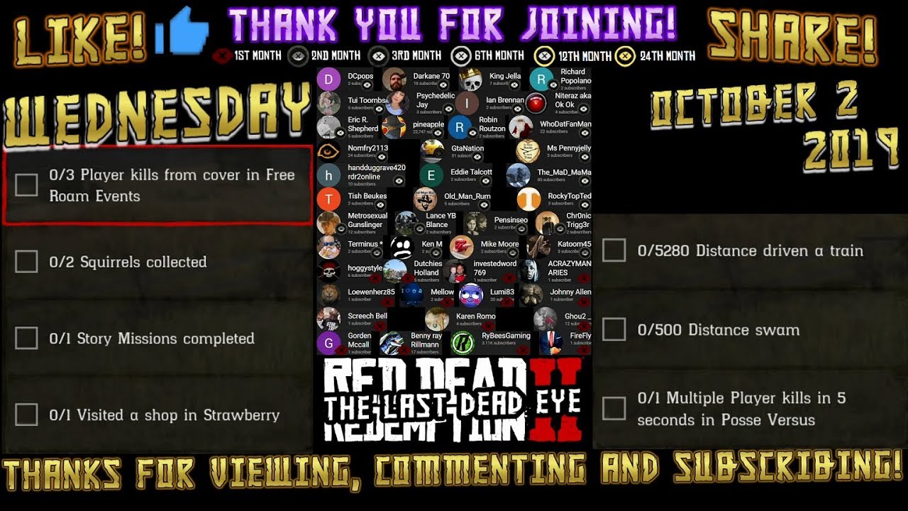 Daily Challenges Madam Nazar Squirrel Locations RDR2 Red Dead Online ...