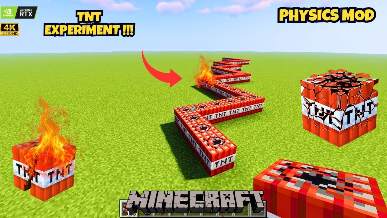 Minecraft Realistic Physics Mod TNT Experiment Gameplay 2025 #10 - YouTube