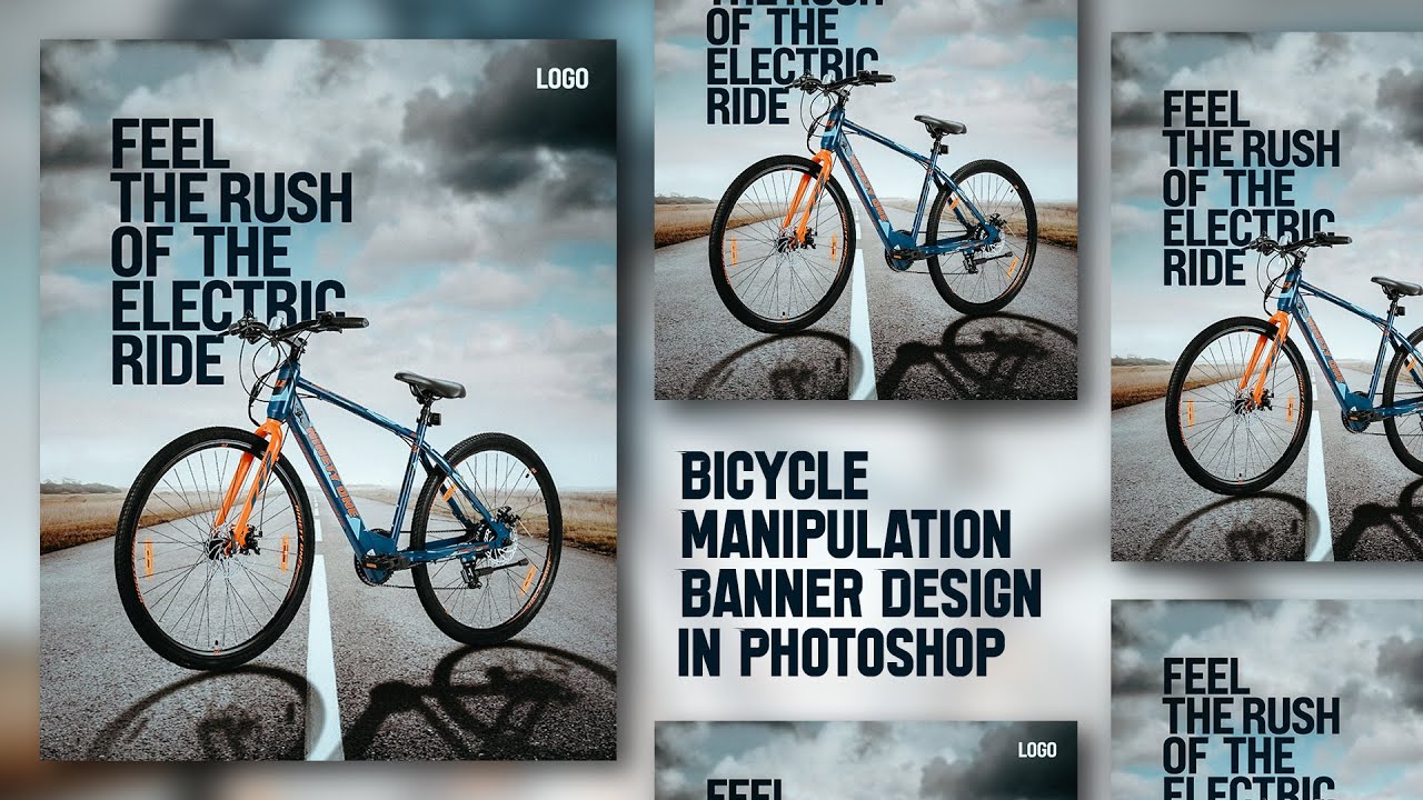 How to Create a Stunning Bicycle Manipulation Banner Design in ...