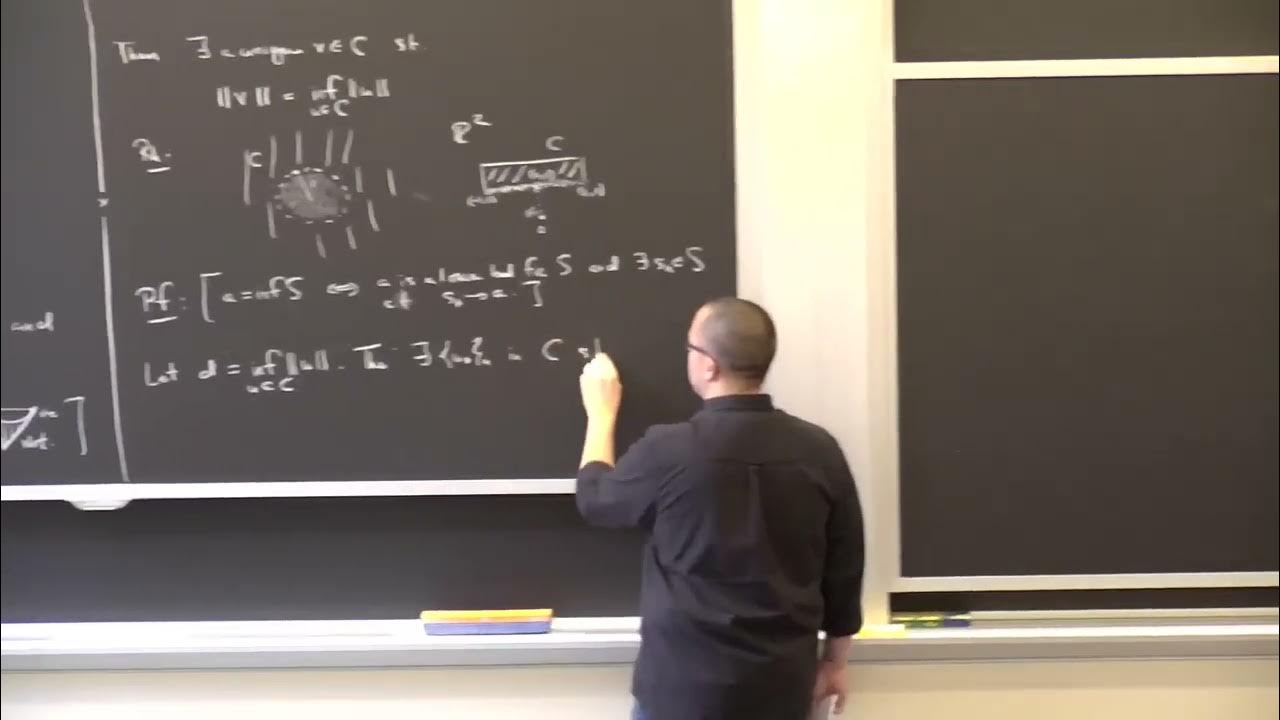 Lecture 17: Minimizers, Orthogonal Complements and the Riesz Representation Theorem - YouTube