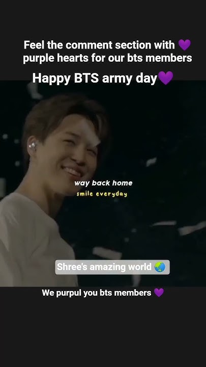 happy army day to all bts army's 💜 #btsarmy #btsot7forever - YouTube