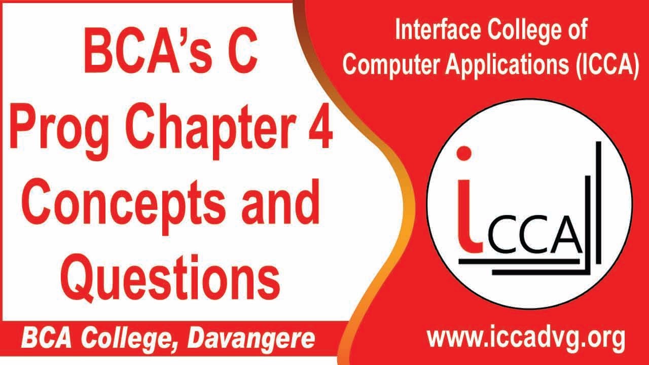 BCA's C Programming Chapter - 4 Concepts and Questions - YouTube