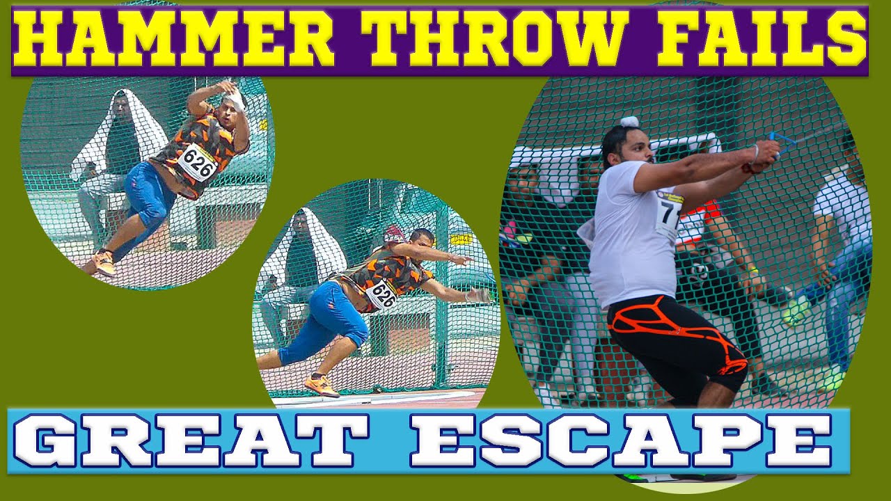 Hammer Throw Fails Great Escape || Men Final || 1st National U23 ...
