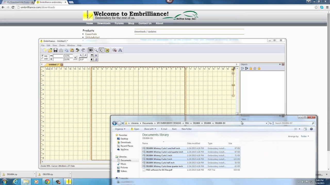 How to install and use BX files from Designs by JuJu in Embrilliance ...