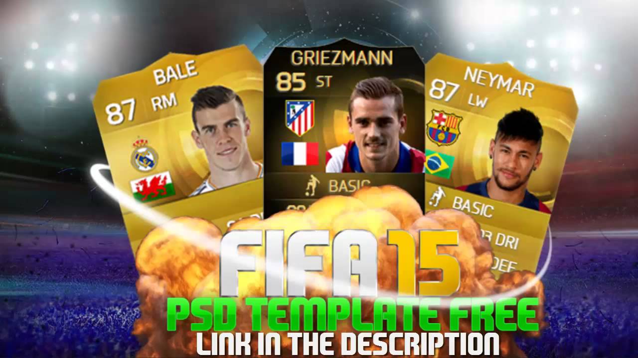 FREE TEMPLATE THUMBNAIL - FIFA 15 - YouTube