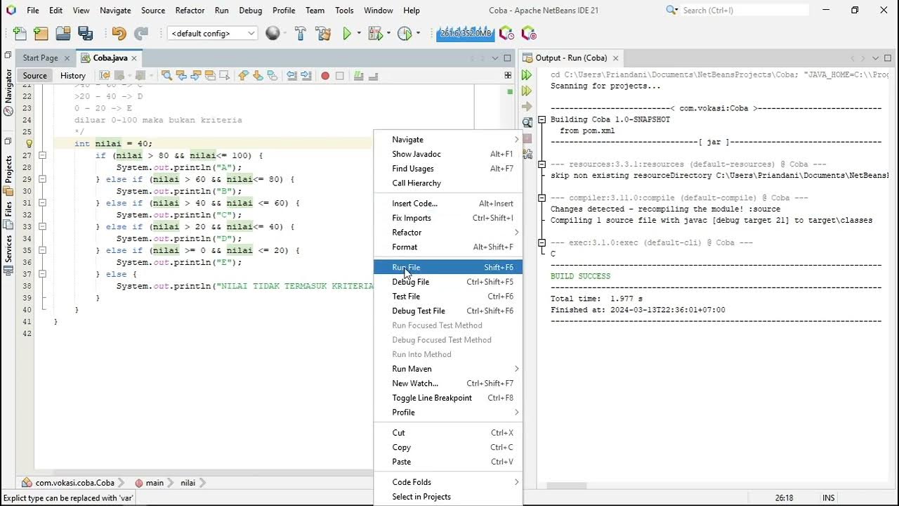 PERCABANGAN PADA BAHASA PEMROGRAMAN JAVA - YouTube