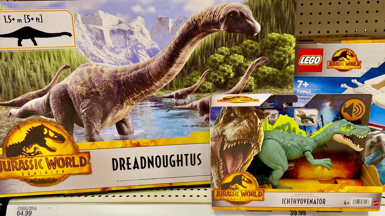 New Jurassic World Dominion Toy Hunt - Dreadnoughtus & Ichthyovenator ...