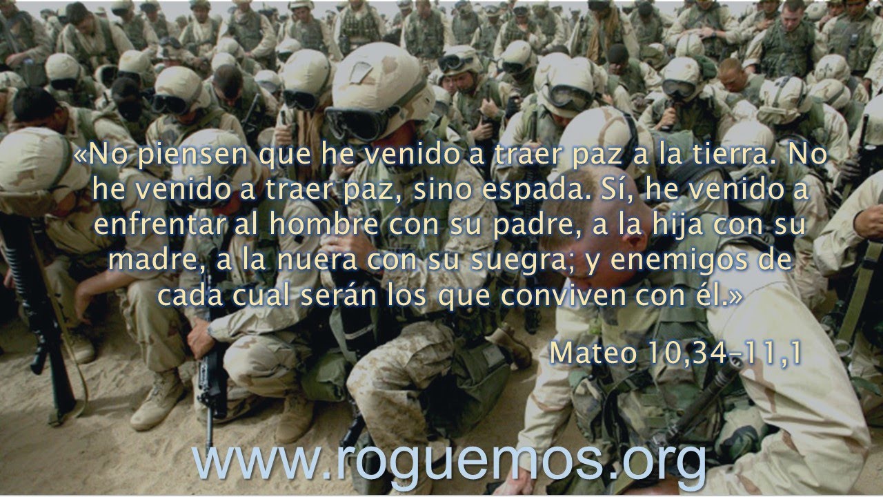 Mateo 10,34–11,1 No he venido a traer paz, sino espada - YouTube