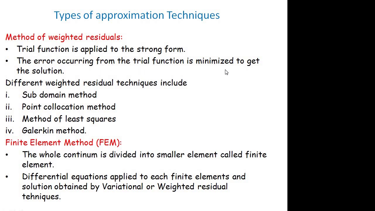 Variational and weighted residual method introduction - YouTube