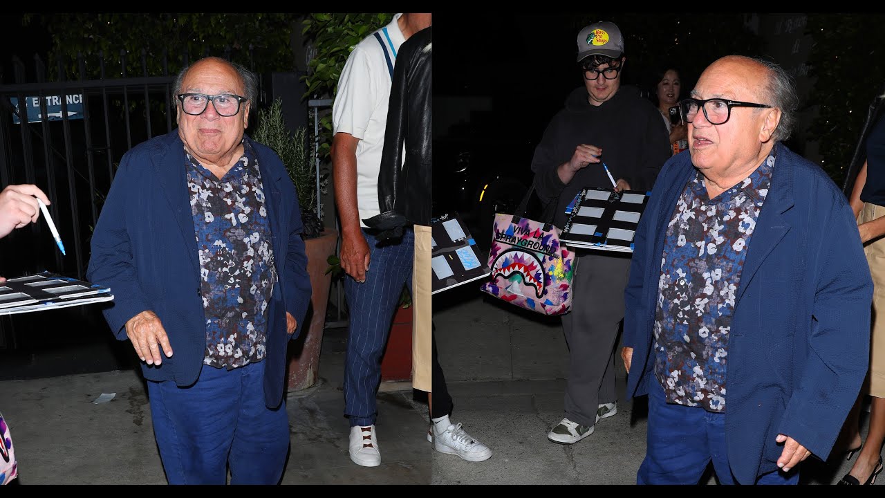 Actor Danny DeVito Signs Autograph For Fans After Having Dinner at ...