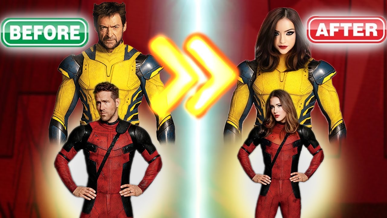 Deadpool and Wolverine turned into WOMEN - YouTube