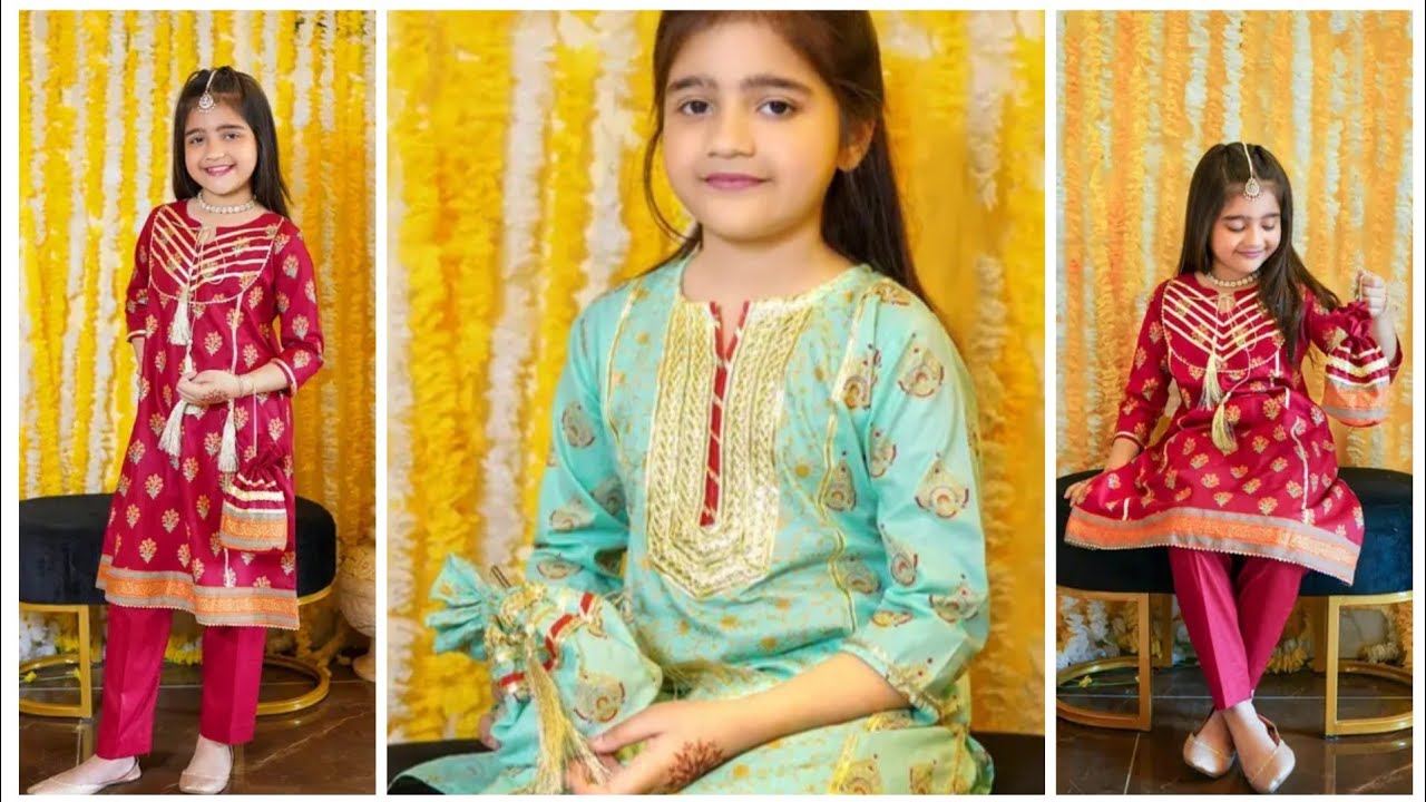 most trendy and very stylish dresses designs for kids Eid collection ...