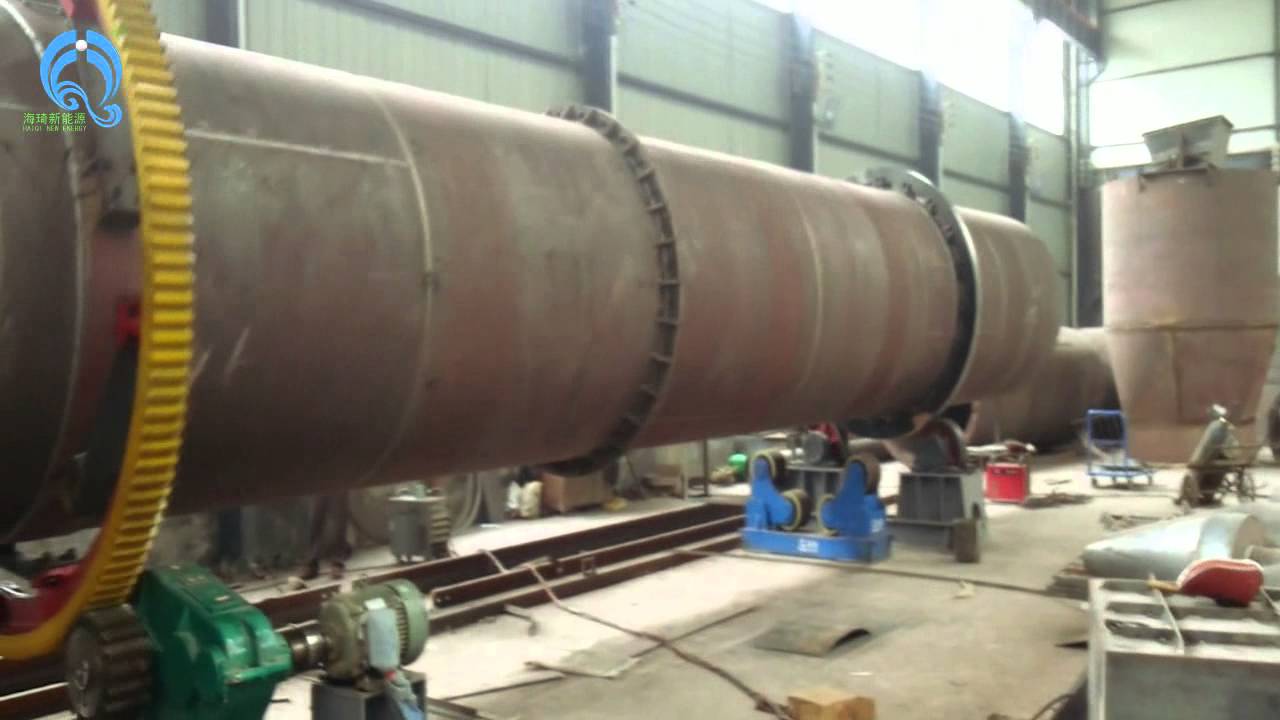 rotary dryer and biomass burner installation and testing video from ...