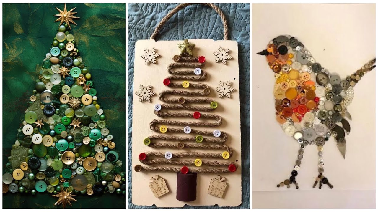 Most amazing and beautiful button art and craft ideas - YouTube