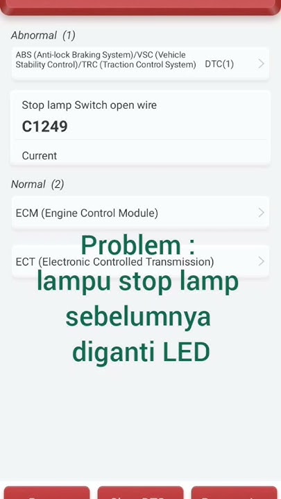 C1249 Stop Lamp Switch Open Wire - YouTube