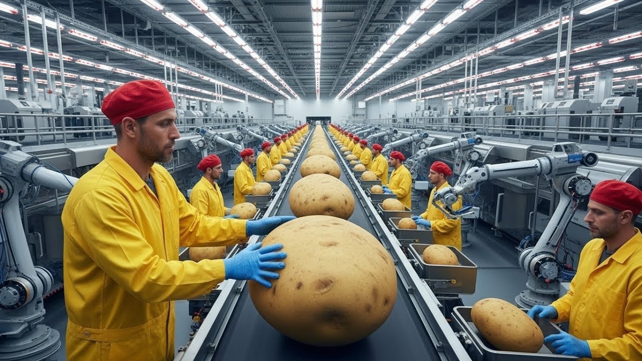 Inside the Giant Potato Chip Factory | Complete Chips Making Process ...